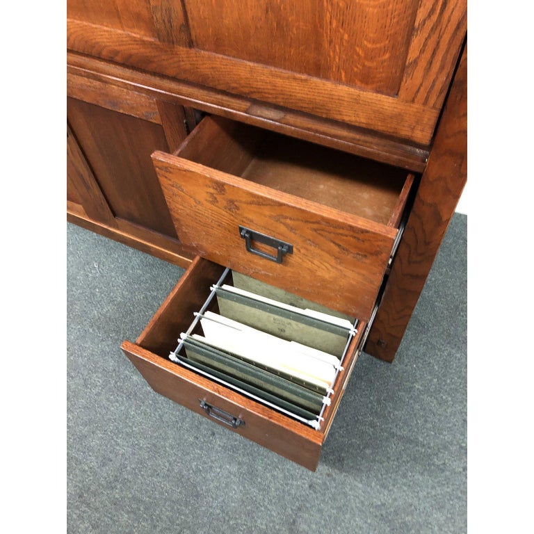 Mission Style Drop Front Secretary For Sale at 1stDibs