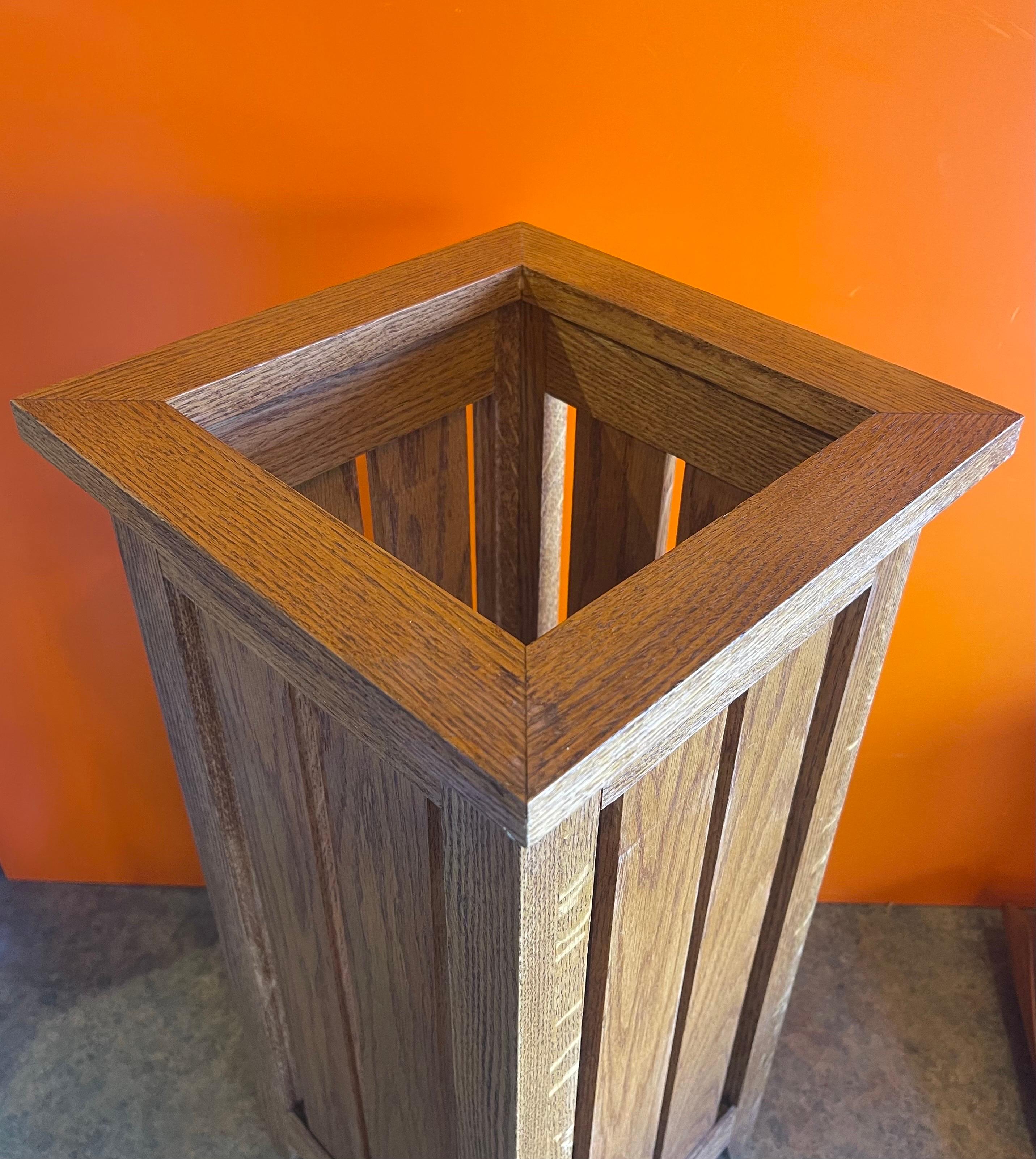 Mission Style Quarter Sawn Oak Umbrella Stand by D.R. Ball For Sale at ...