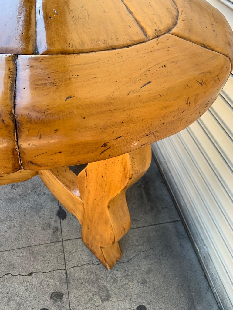 Mission Style Round Table by Ellis Woods Signed and Dated at 1stDibs