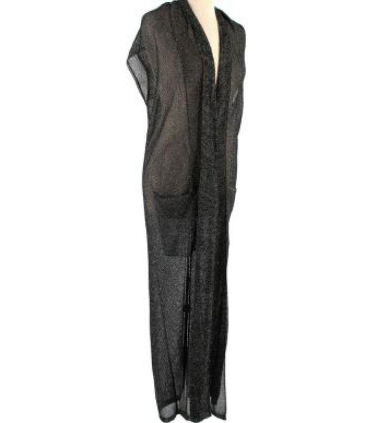 Missoni Black Metallic Sheer Knit Kaftan For Sale at 1stDibs