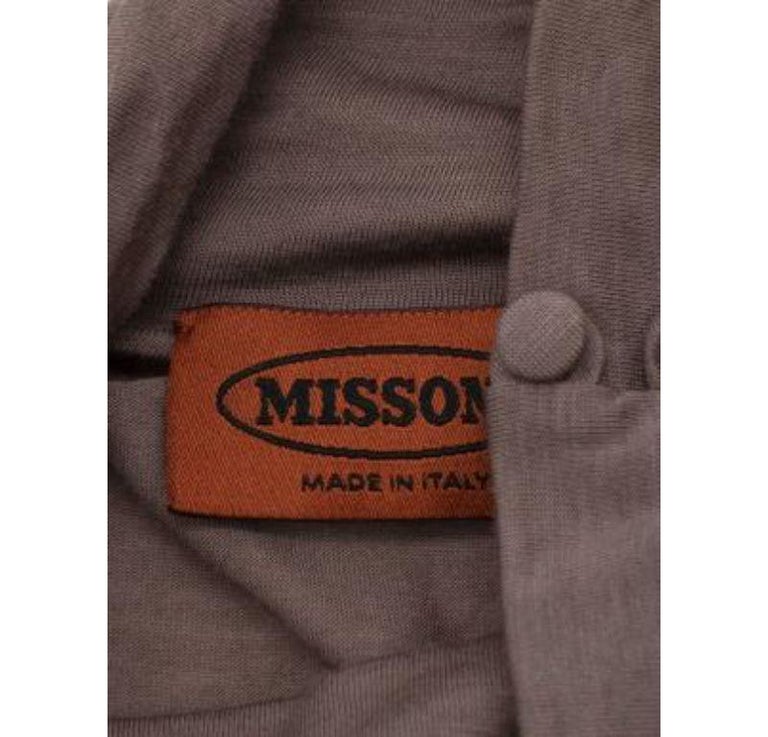 Missoni Brown Lightweight Mock Neck Top For Sale at 1stDibs