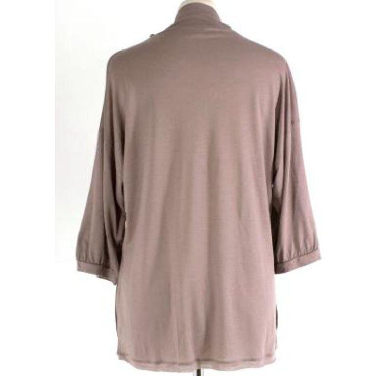 Missoni Brown Lightweight Mock Neck Top For Sale at 1stDibs