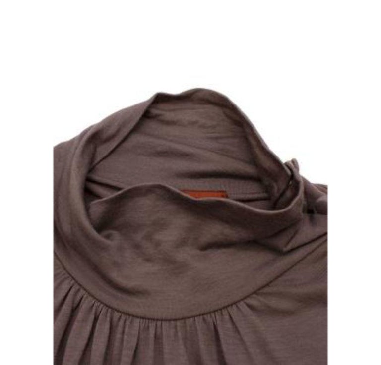 Missoni Brown Lightweight Mock Neck Top For Sale at 1stDibs