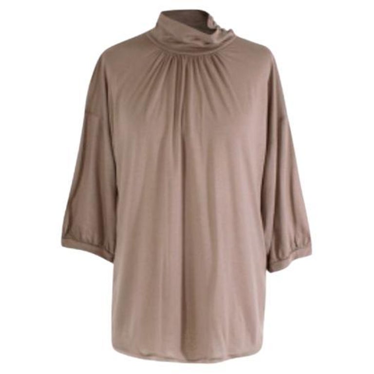 Missoni Brown Lightweight Mock Neck Top For Sale at 1stDibs