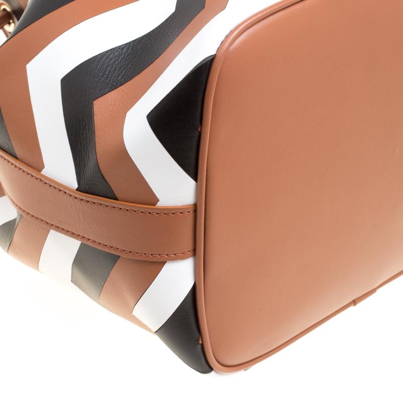 Missoni Brown/Multicolor Printed Bucket Bag at 1stDibs