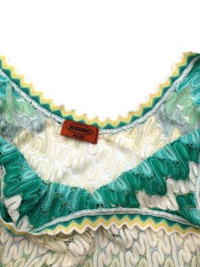 Missoni Green Crochet Knit Sun Dress For Sale at 1stDibs