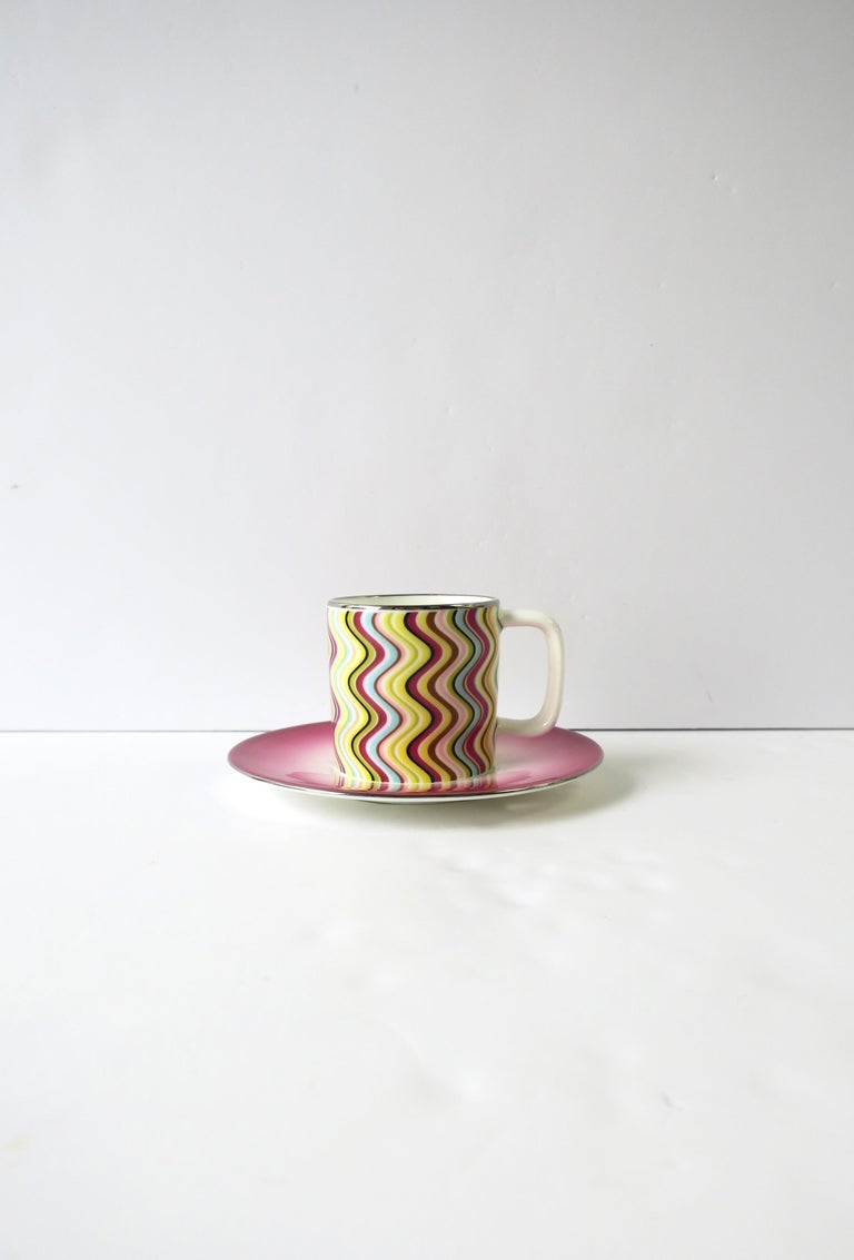 Missoni Italian Porcelain Coffee Espresso Cup and Saucer For Sale at ...