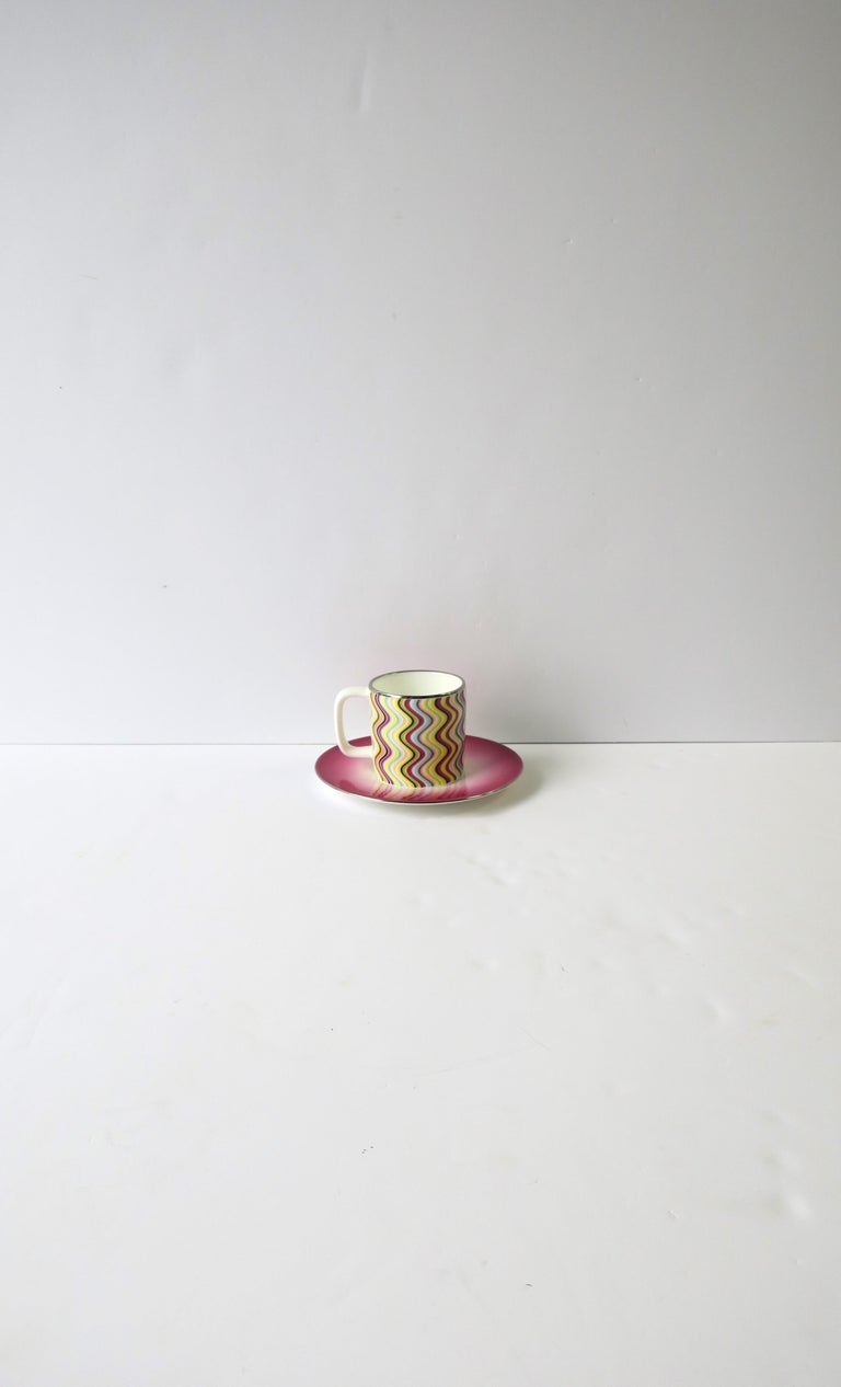 Missoni Italian Porcelain Coffee Espresso Cup and Saucer For Sale at ...