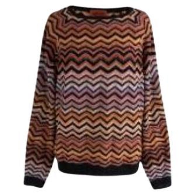 Missoni Knitted Fine Wool Crew Neck Jumper For Sale at 1stDibs