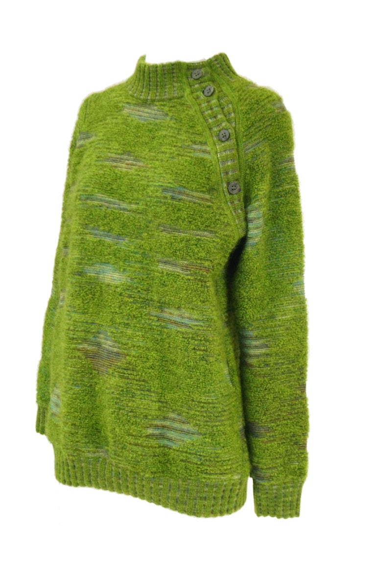 Missoni Moss Green Mohair and Wool Space Dyed Sweater at 1stDibs