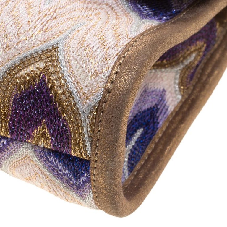 Missoni Multicolor Fabric Chain Shoulder Bag For Sale at 1stDibs