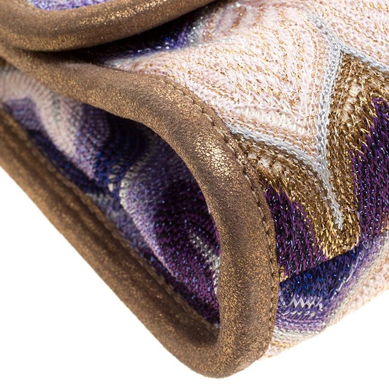 Missoni Multicolor Fabric Chain Shoulder Bag For Sale at 1stDibs