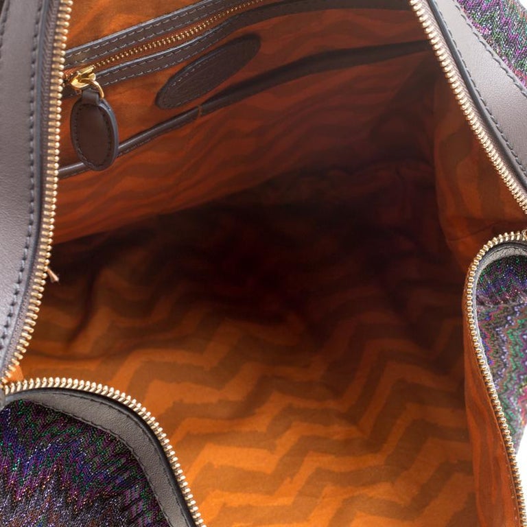 Missoni Multicolor Shimmering Weave Fabric Hobo For Sale at 1stDibs