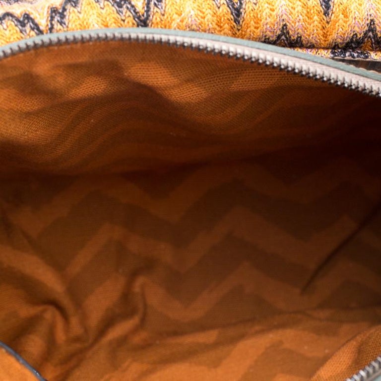 Missoni Multicolor Wave Canvas and Leather Shoulder Bag For Sale at 1stDibs