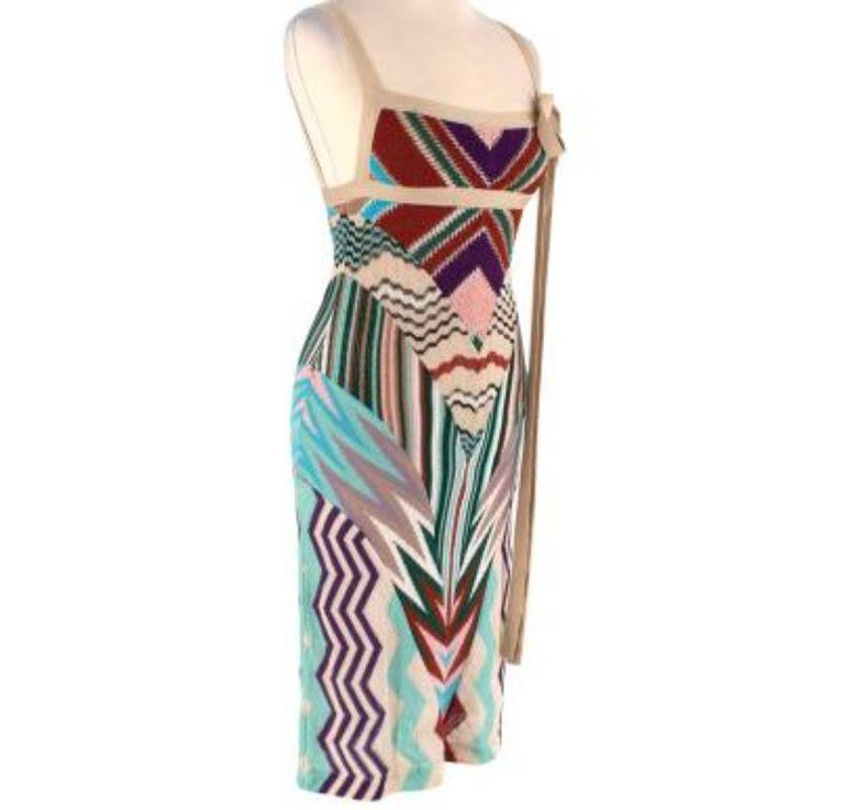 Missoni Multicolour Chevron Knit Dress For Sale at 1stDibs