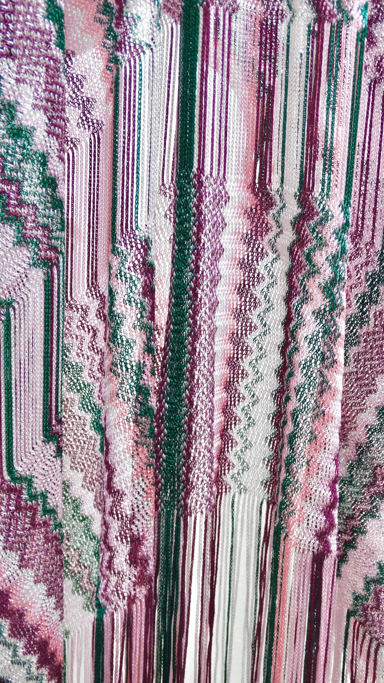 Missoni Multicolour Knit Cropped Poncho For Sale at 1stDibs
