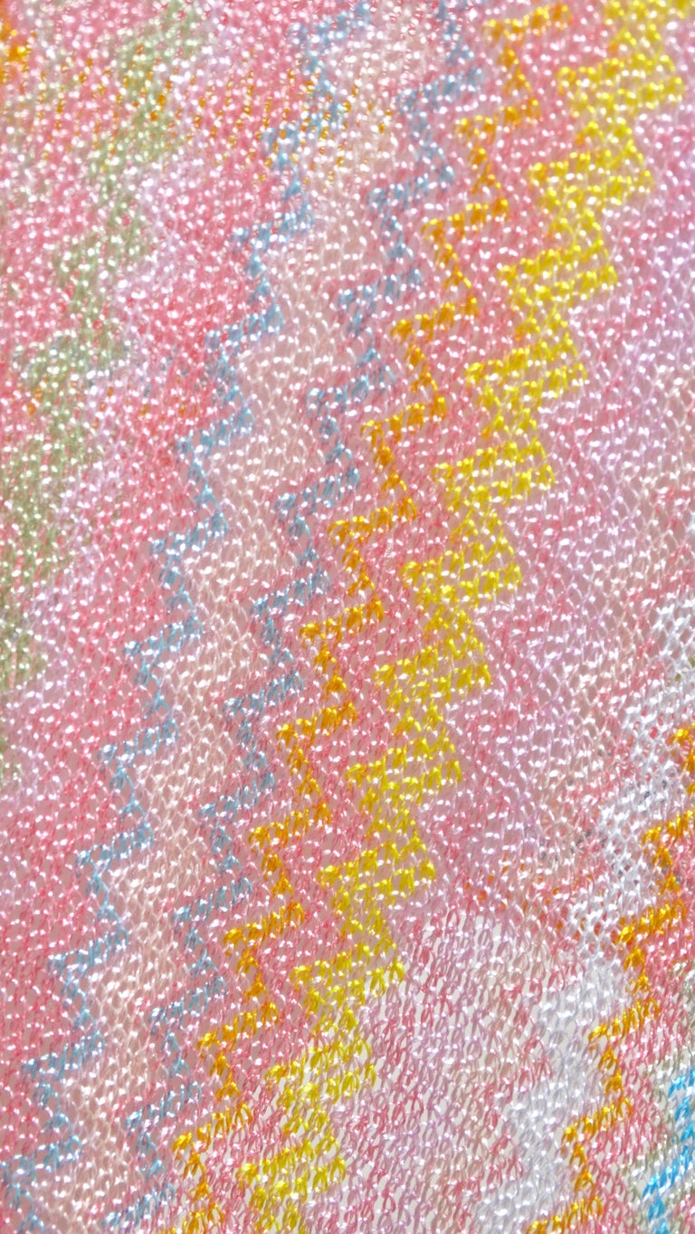 Missoni Multicolour Knit Cropped Poncho For Sale at 1stDibs