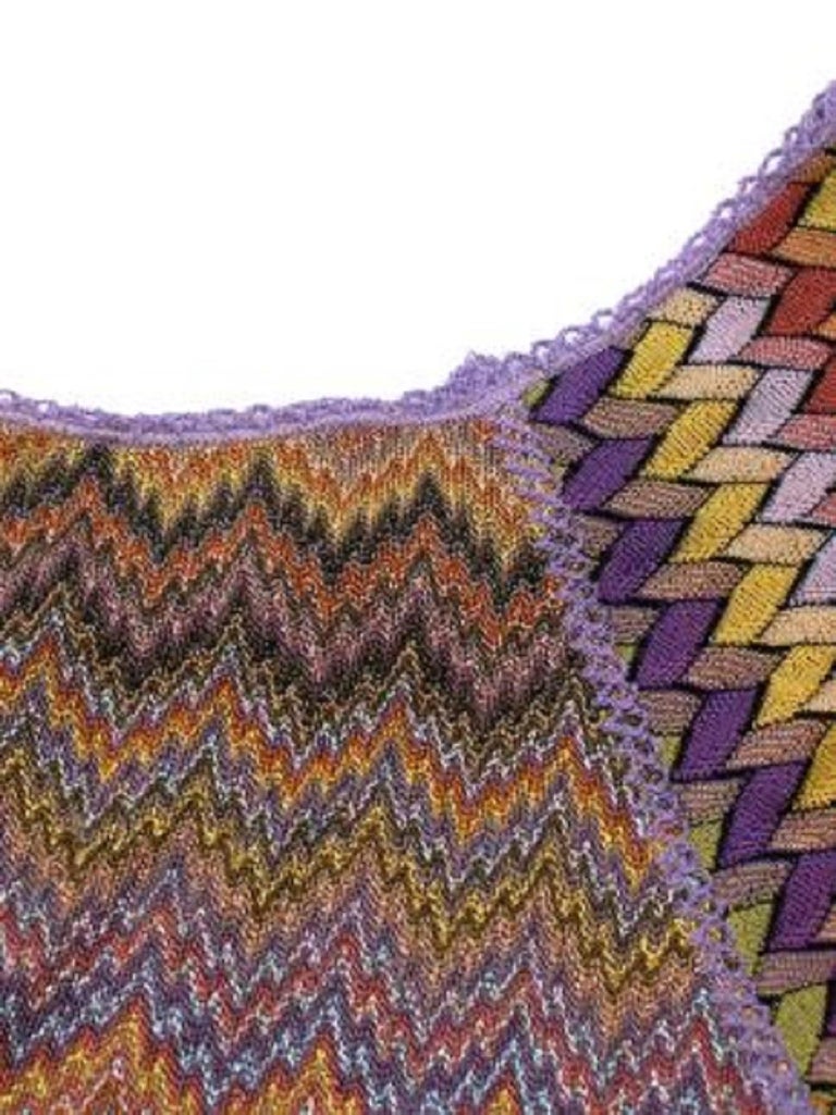 Missoni Multicoloured Knit Zig Zag Mini Dress For Sale at 1stDibs