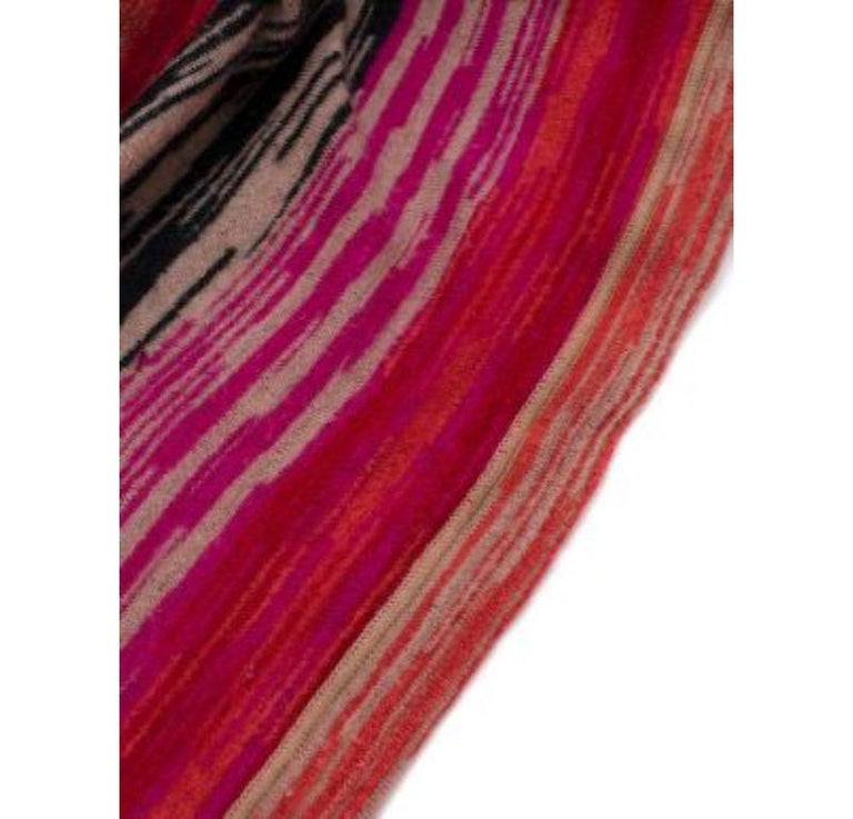 Missoni Pink Wool Blend Striped Polo Neck Jumper For Sale at 1stDibs