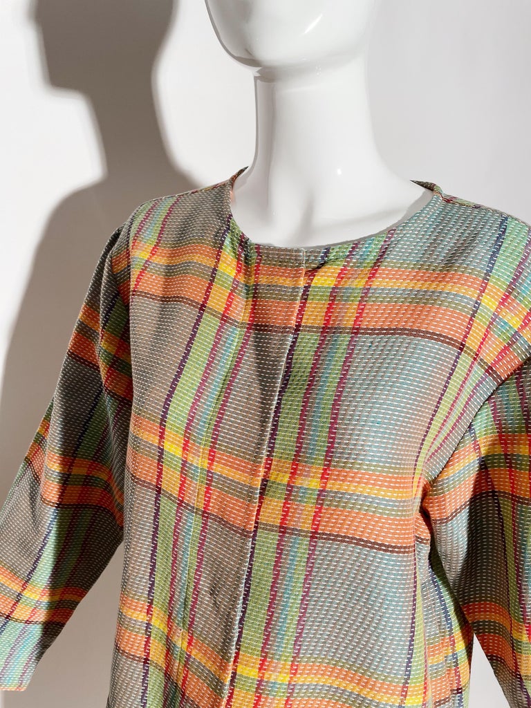 Missoni Plaid Button Down Blouse For Sale at 1stDibs