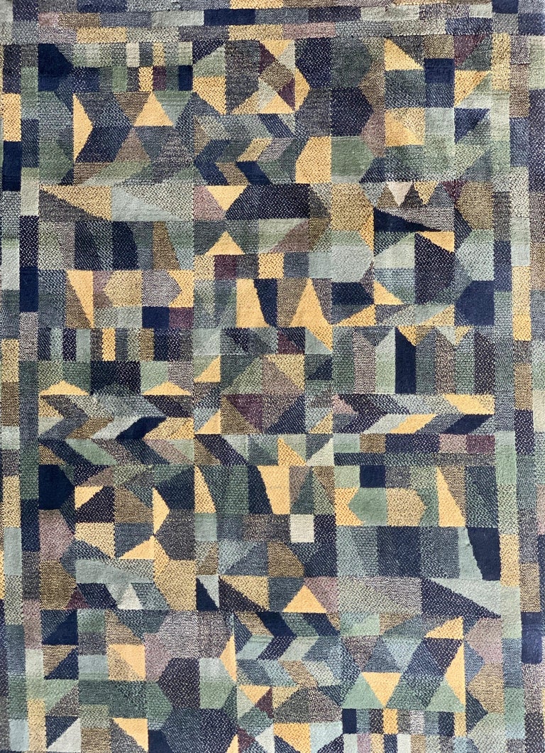 Missoni Rug Stratos Range Geometric Multi-Color Design, circa 1980s at ...