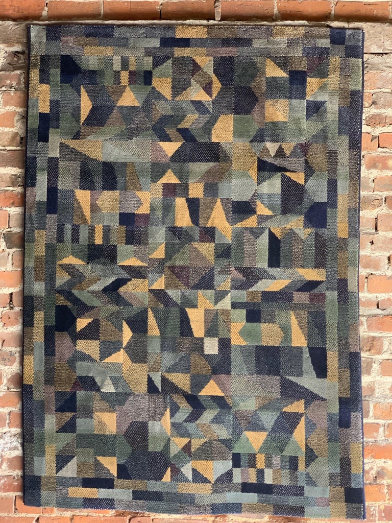 Missoni Rug Stratos Range Geometric Multi-Color Design, circa 1980s at ...