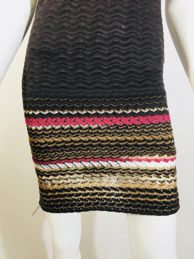 Missoni Signature Print Color Block Knit Dress at 1stDibs