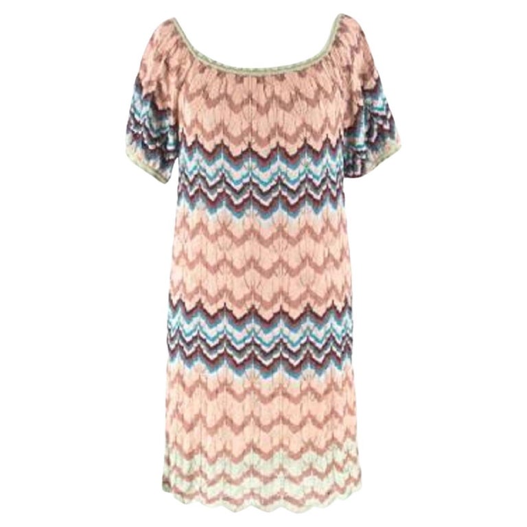 Missoni Silk Knitted Patterned Dress For Sale at 1stDibs