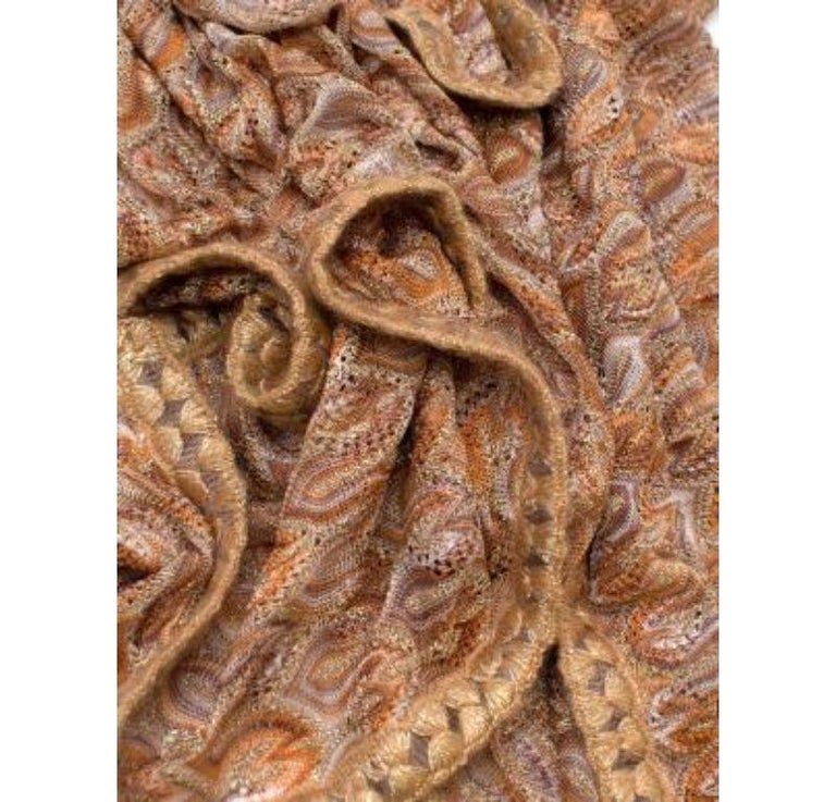 Missoni Silvery Pink Lurex Knitted Poncho For Sale at 1stDibs