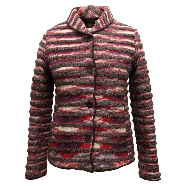 Missoni Sport Red and Multicolor Striped Jacket For Sale at 1stDibs