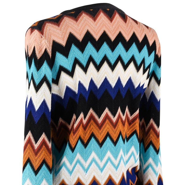 Missoni Top V Neck Iconic Zig Zag Print 46 at 1stDibs | zigzag