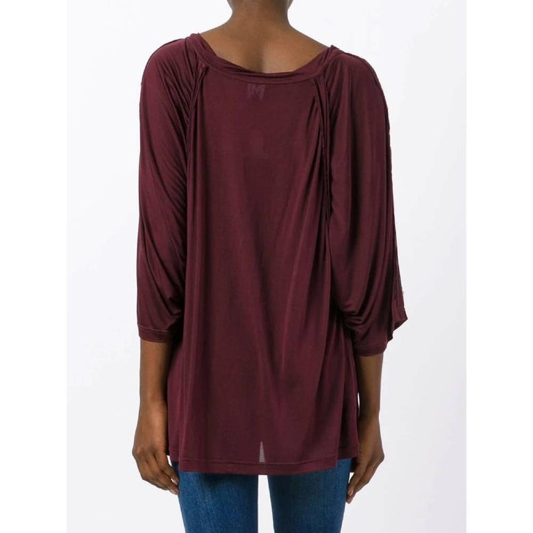 Missoni Vintage burgundy silk three-quarter sleeves 2000s blouse For ...