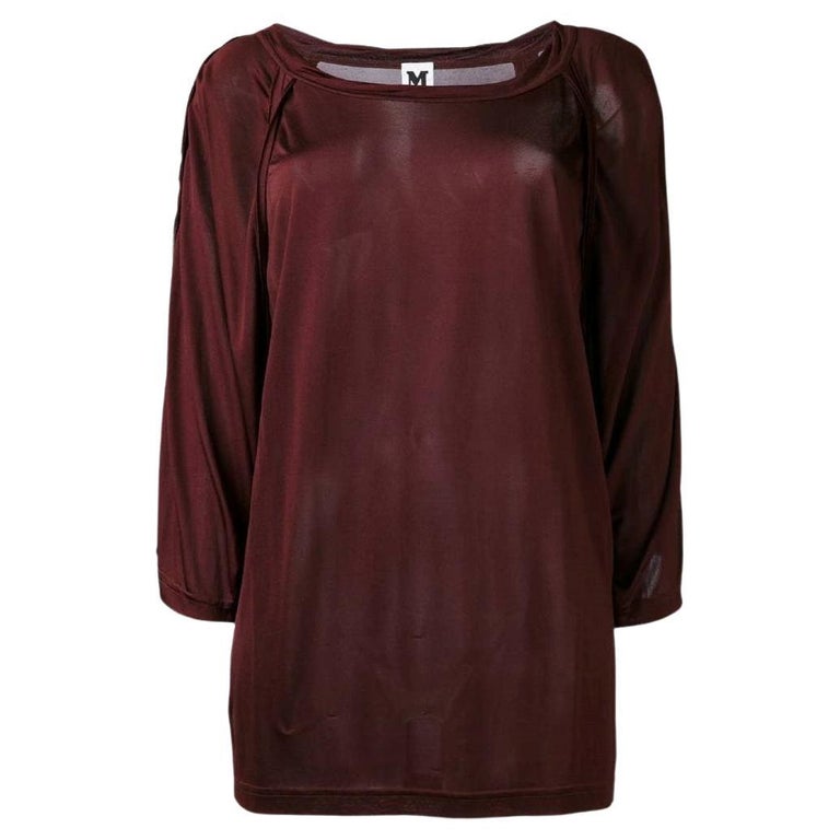 Missoni Vintage burgundy silk three-quarter sleeves 2000s blouse For ...