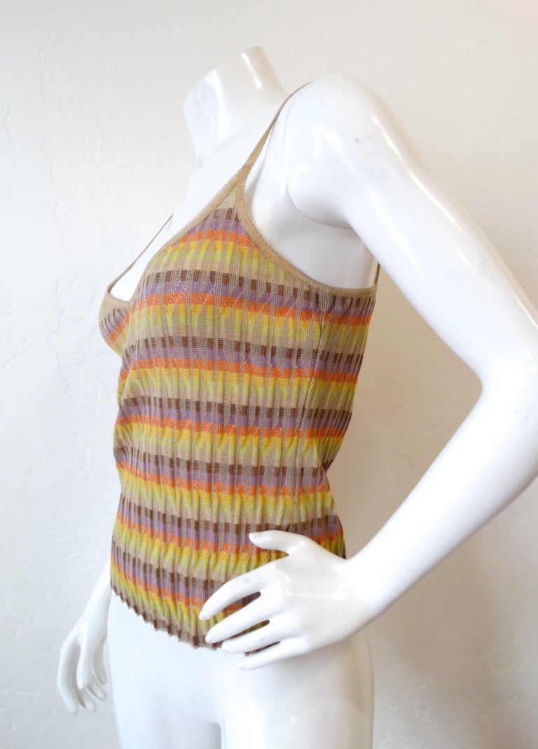 Missoni Wavy Stripe Knit Tank Top For Sale at 1stDibs