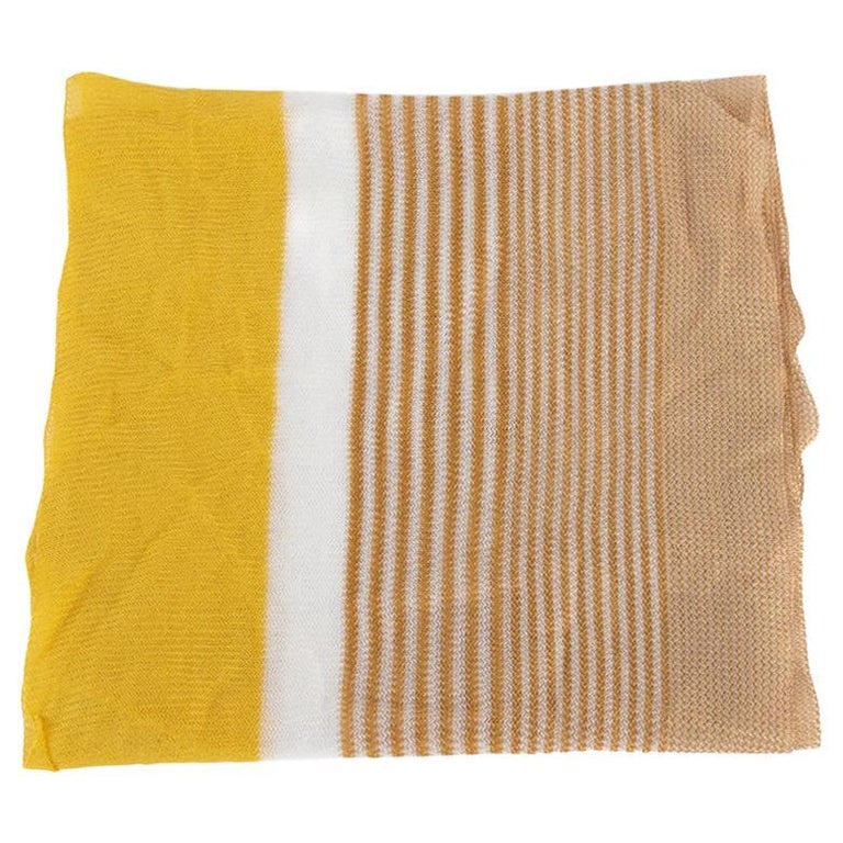 Missoni Women's Yellow Stripe Pattern Scarf For Sale at 1stDibs