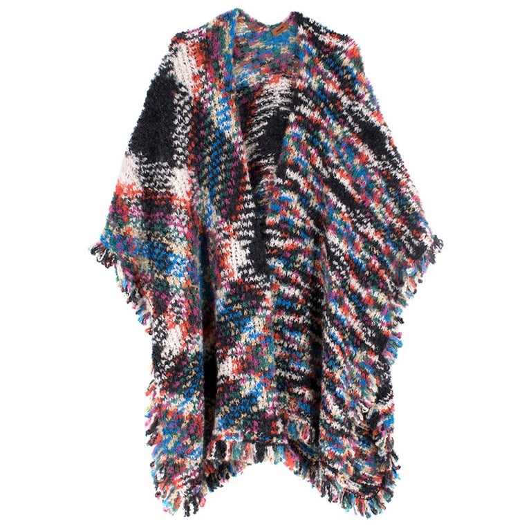 Missoni Wool Blend Multi-coloured Poncho - One Size at 1stDibs