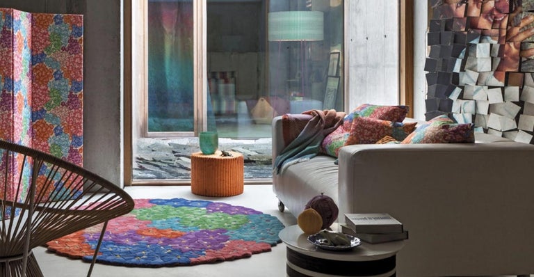 Missoni Home Pascal Throw in Multi-Color Blue and Beige Gradient ...