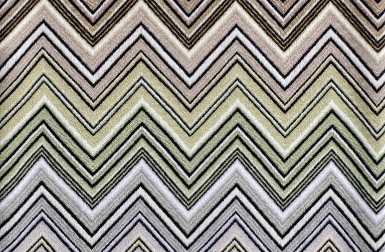 Missoni Home Perseo Throw in Multicolor Chevron Print with Black Fringe ...