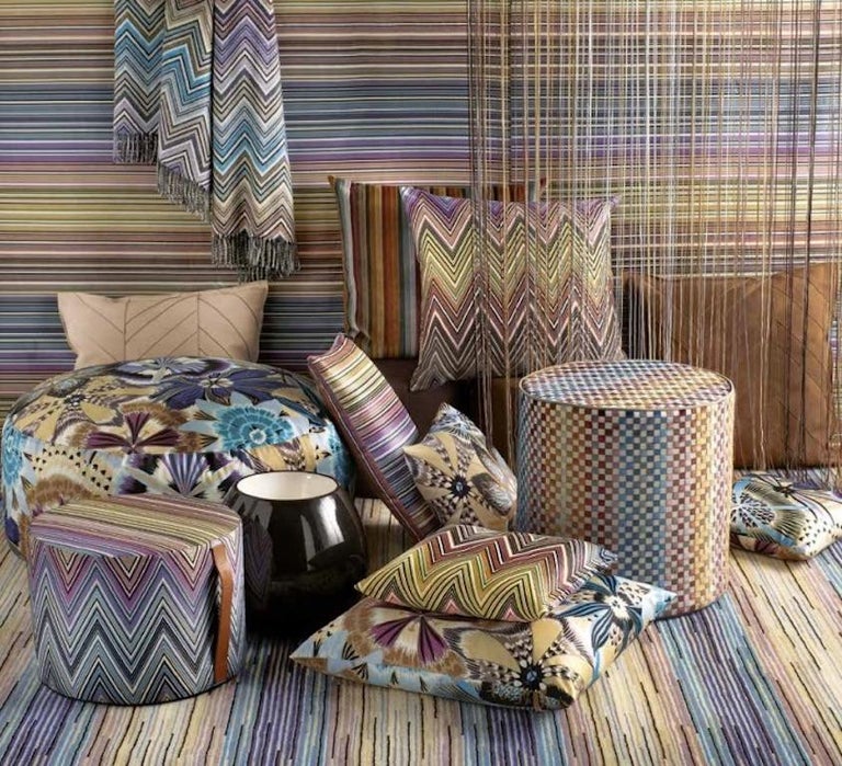 Missoni Home Perseo Throw in Multicolor Chevron Print with Black Fringe ...