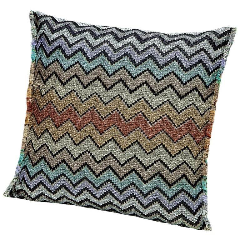 Missoni Home Westmeath Chevron Cushion in Earth Tones with Gold Lurex ...