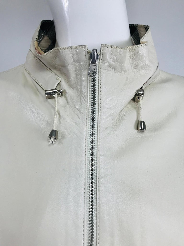 Misuri Firenze Buttery Soft Ivory Leather Reversible Jacket For Sale at ...