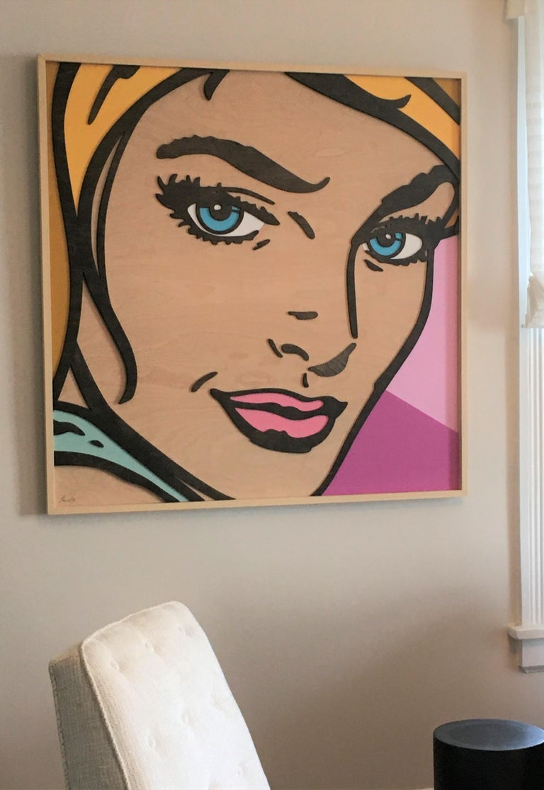 Mitch McGee - What Are You Waiting For, Pop Art, Wood, Female ...