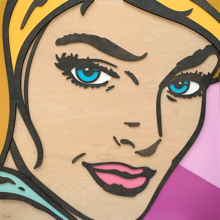 Mitch McGee - What Are You Waiting For, Pop Art, Wood, Female ...