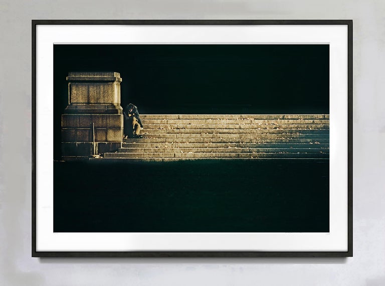 Mitchell Funk - Abandoned Homeless Man on the Steps of Bryant Park ...