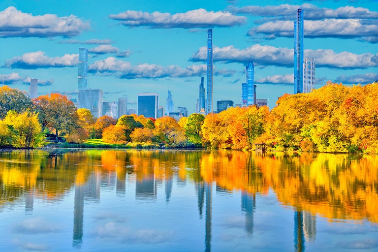 Mitchell Funk - Billionaires' Row Manhattan from Central Park in Autumn ...