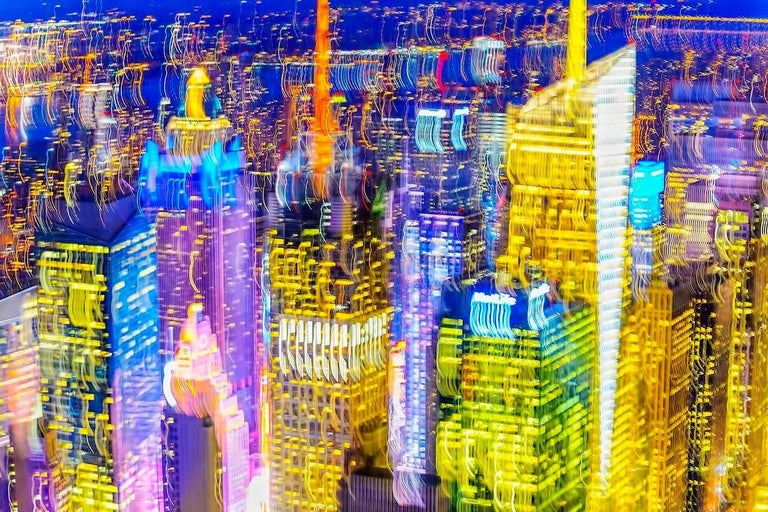 Mitchell Funk - Blurred New York Skyline For Sale at 1stDibs