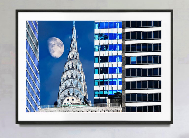 Mitchell Funk - Chrysler Building Spire with Moon - Art Deco skyscraper ...