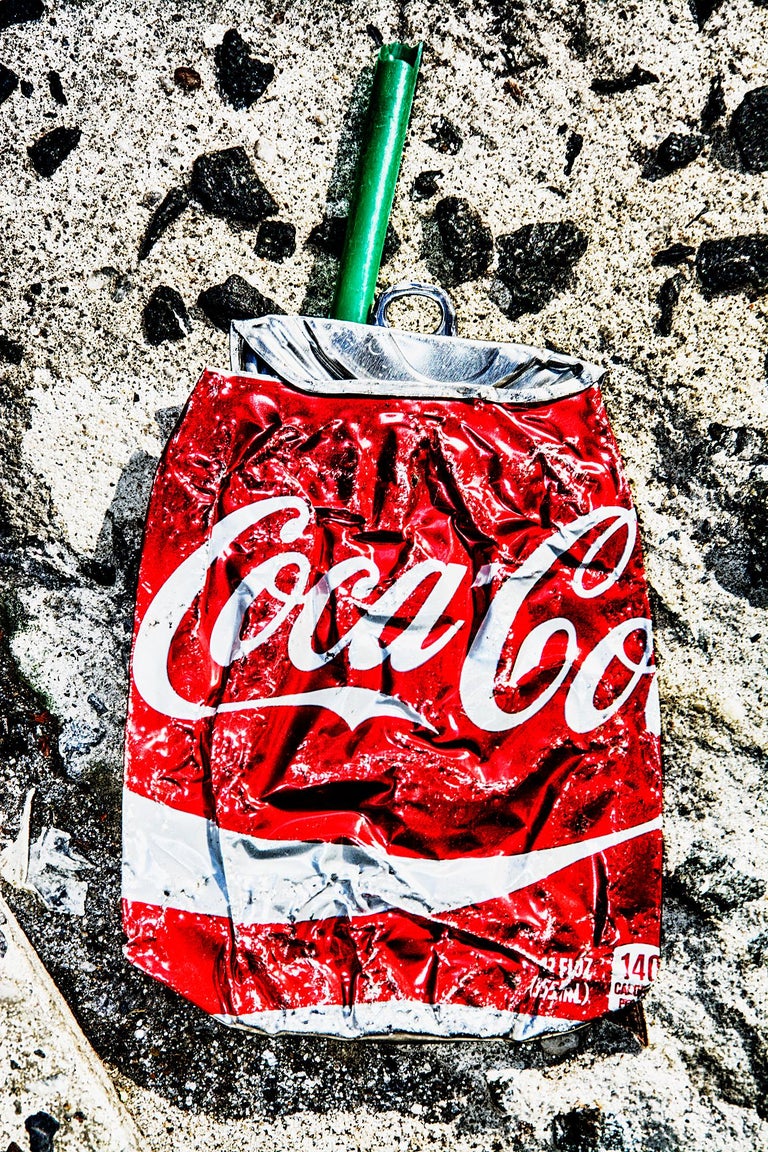 Mitchell Funk - Crushed Coke Can Street Asphalt - Real Life Street Art ...