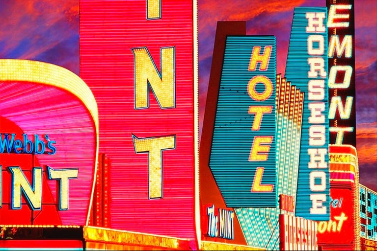 Mitchell Funk - Las Vegas Neon Signs Fremont Street, Abstract ...