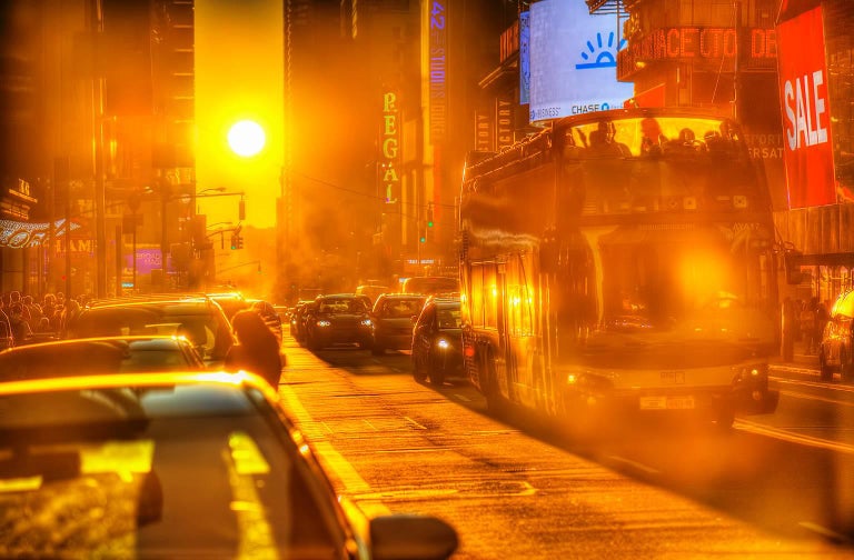 Mitchell Funk - Manhattanhenge Phenomenon, Mystical Light Setting Sun ...